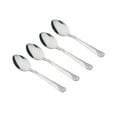 Mainstays Swirl Stainless Steel Teaspoons, Ergonomic Handle, 4-Piece ...