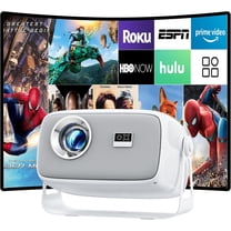[Electric Focus& Auto Keystone] Portable 1080P Projector Lightweight ...