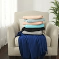 Ox Bay Light Blue Cotton Throw Blanket, , Standard Throw - Walmart.com