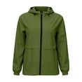 Avrnliq Womens Packable Hooded Rain Jacket Water-Resistant Travel Shell ...