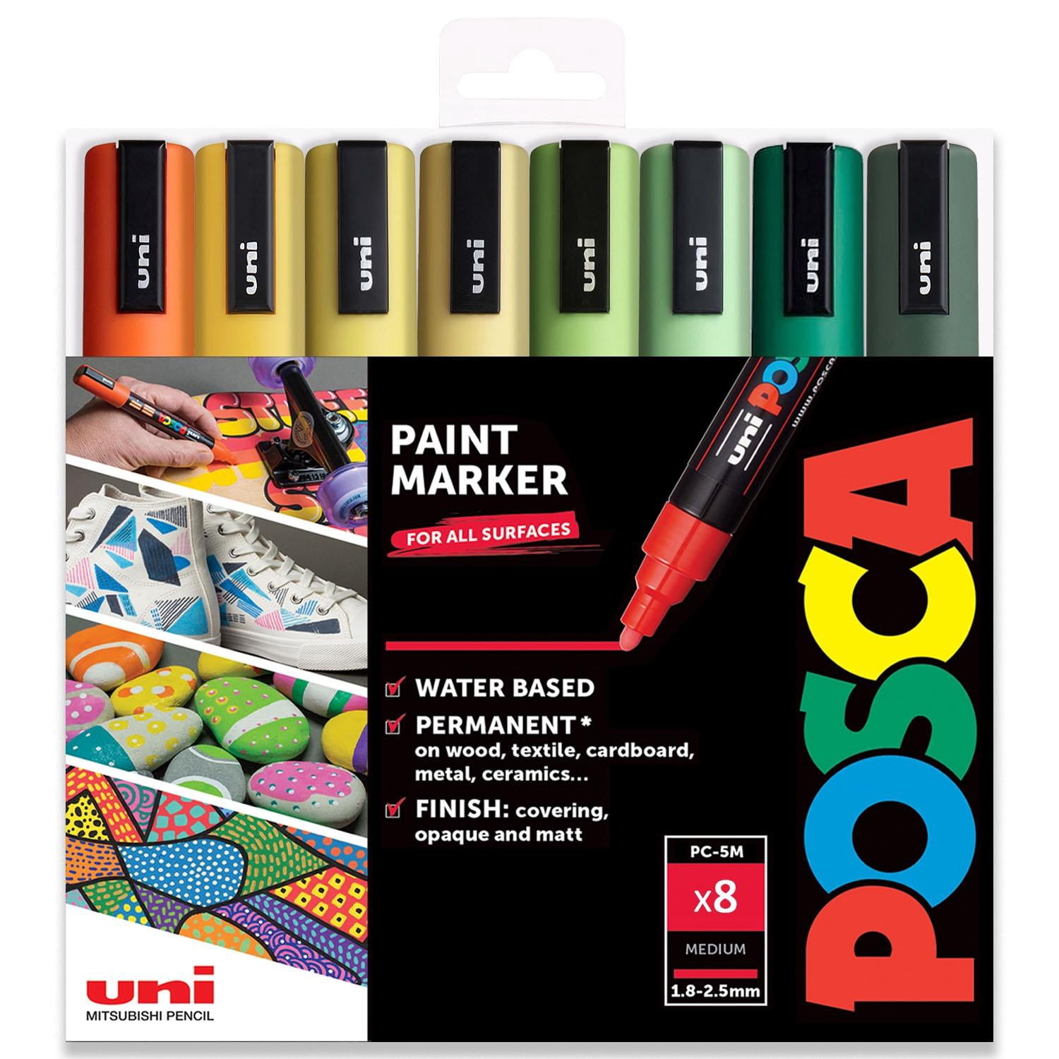 POSCA - PC-5M - Paint Marker Art Pens - 1.8-2.5mm - Citrus Set of 8 in ...
