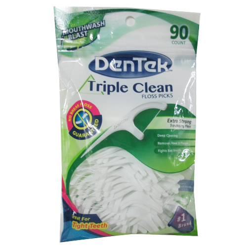 Dentek Triple Clean Floss Picks, Mint - 90 Ea , 3 Pack - Walmart.com