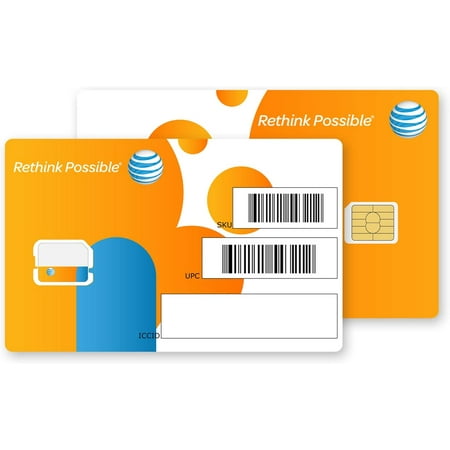 AT&T Nano SIM card (4FF) for iPhone 5, 5C, 5S, 6, 6 Plus, and iPad Air ...