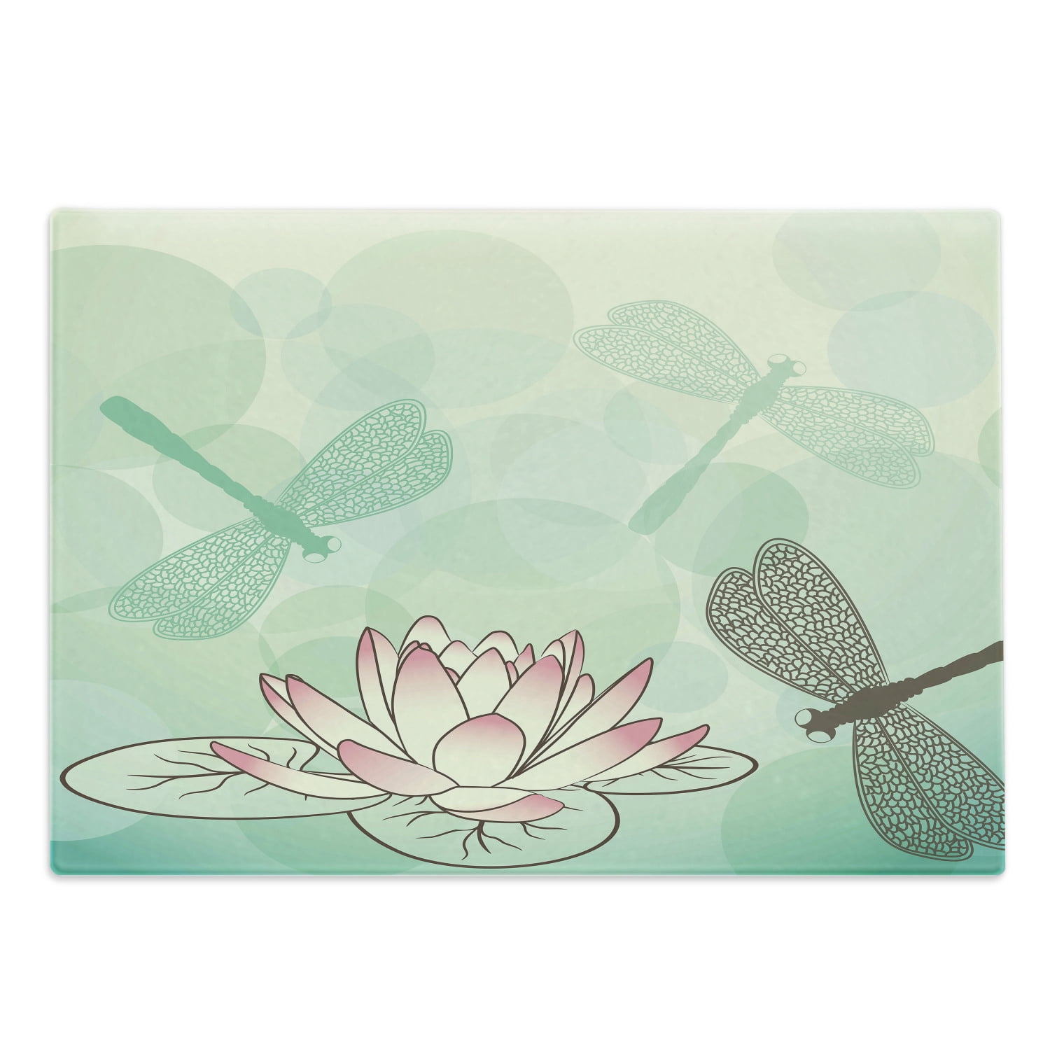 Lotus Flower Cutting Board, Exotic Blossom Pinkish Petals Water Lily ...