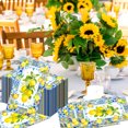 CC HOME 100 Sheets Blue and White Porcelain Lemon Long Napkin Fruit ...