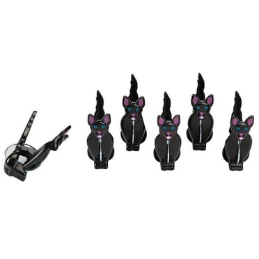 Kikkerland Cat Bag Clips, Set of 6,Black - Walmart.com