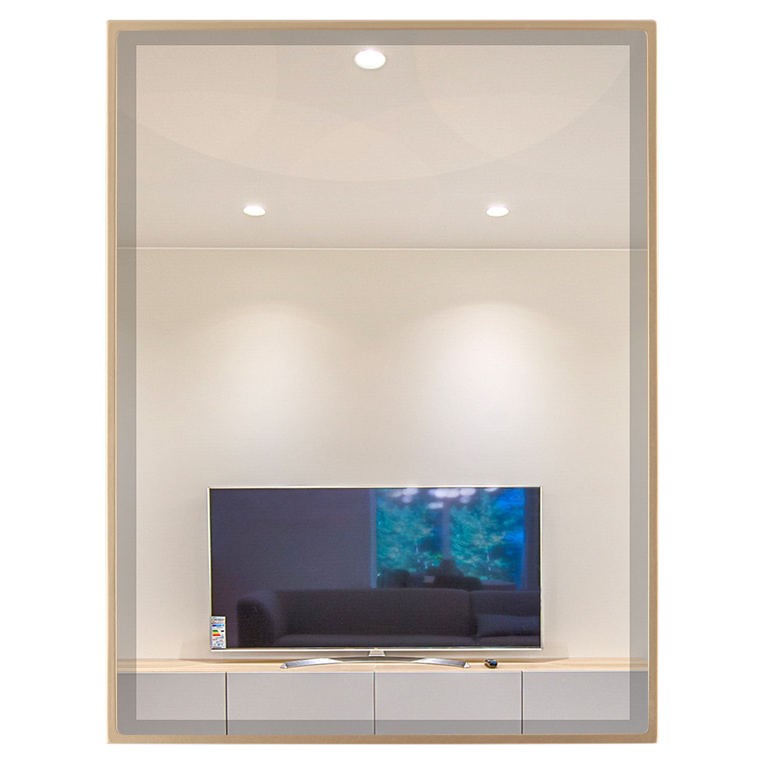 OVALCREST - Singapore Framed Floating Rectangle Mirror - Gold Spray ...