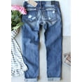 Free Shipping Dokotoo Plus Size Jeans For Women Daisy Printed Ripped