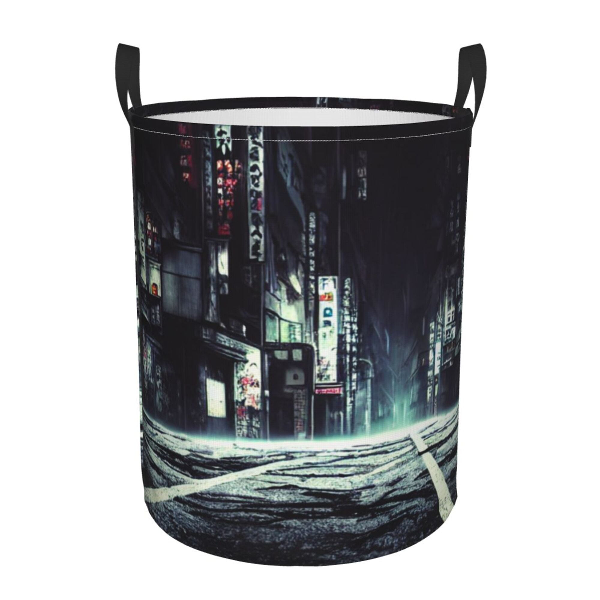DouZhe Waterproof Collapsible Large Laundry Baskets, Cyberpunk Tokyo ...