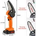Mini Chainsaw Cordless Battery Powered 4 inch Handheld Chain Saw ...