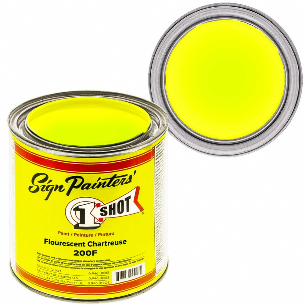 1 Shot FLOURESCENT CHARTREUSE Paint Lettering Enamel for Pinstriping ...