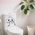 1. Humorous Bathroom Wall Decal PVC Adhesive Sticker with Funny Faces ...
