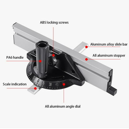 Bench Saw Mitre Gauge Anti-rust 60 Scaled Replacing Tools Degree ...