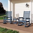 Adirondack Outdoor Side Table 18x15 in, HDPE 2-Tier Patio Side Tables ...