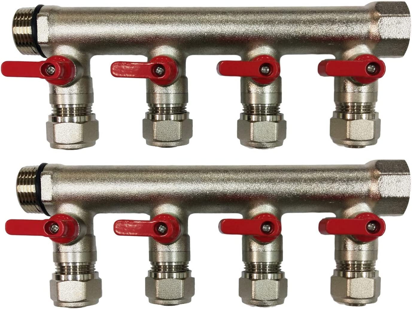 DMNI 8 Loop Port Ball Valve Brass - Pex Manifold - 3/4" NPT Thread ...