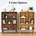 Book Shelf, Cube Storage Organizer with Legs, Tier Modern Wooden ...