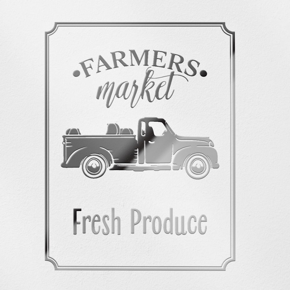 Transparent Decal Stickers Of Fresh Produce (Metallic Silver) Premium ...