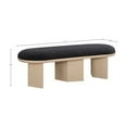 Meridian Furniture Wilshire Black Boucle Fabric Bench - Walmart.com