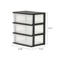 IRIS USA 3-Drawer Wide Plastic Storage Drawer, Black, Set of 2 ...