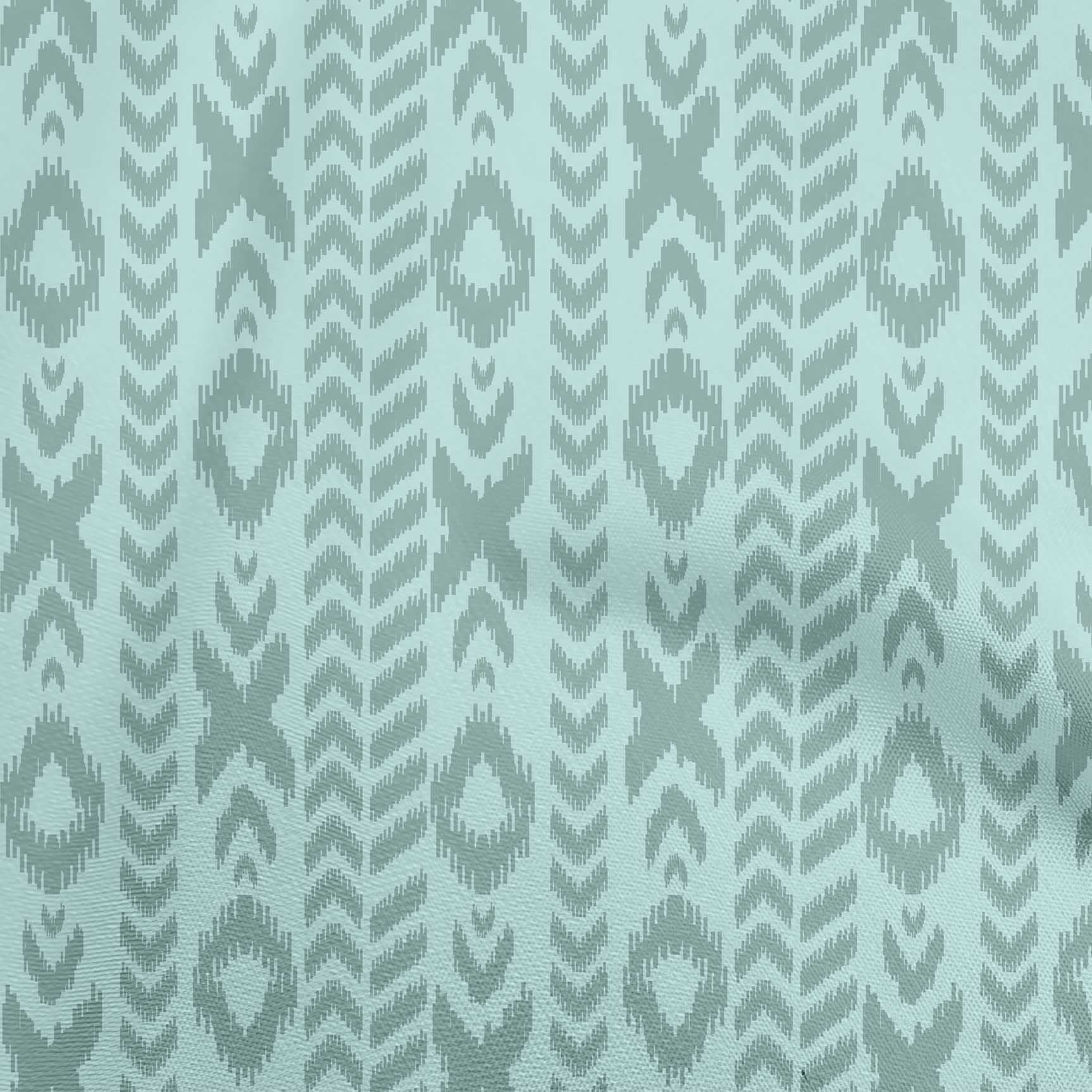 oneOone Velvet Sky Blue Fabric Ikat Sewing Craft Projects Fabric Prints ...