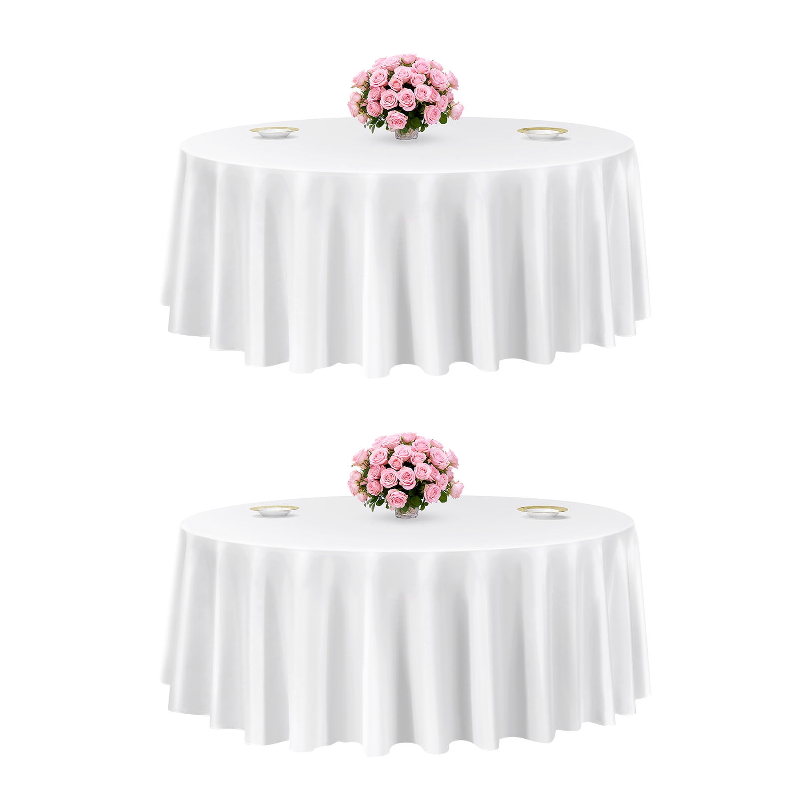 Click here for Vevor White Round Tablecloths 2 Pack  120 Inches I... prices