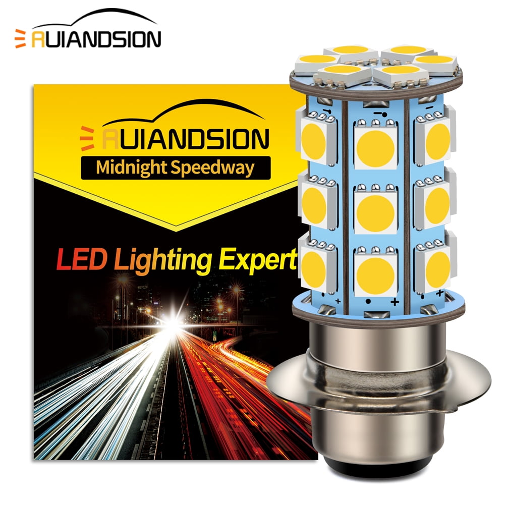 Ruiandsion H6M P15D Motorcycle Headlight Bulb Riding Lamp Hi/Low Beam ...