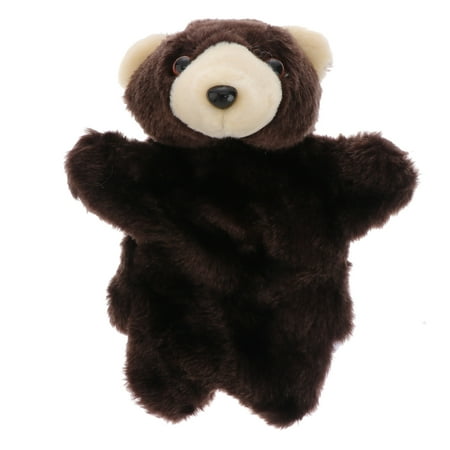 Adorable Plush Hand Puppet Bear Zoo Friends Animals Educational Puppets ...