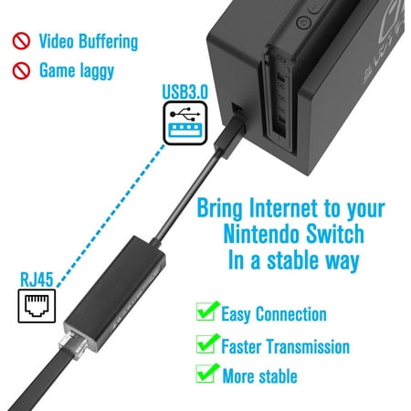 Friencity LAN Adapter for Nintendo Switch,USB 3.0 Ethernet Adapter ...