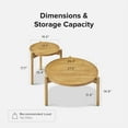 Mopio Dylan Rustic Chic Solid Rubberwood Nesting Coffee Table with ...