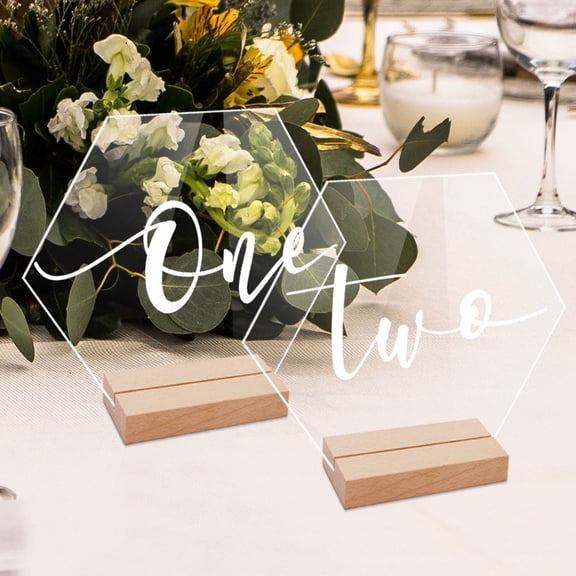 5*7 inch Acrylic Sign Gold Printed Table Numbers, Wedding Table Number ...