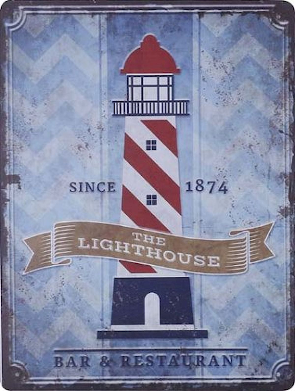 The Lighthouse Metal Sign - Walmart.com