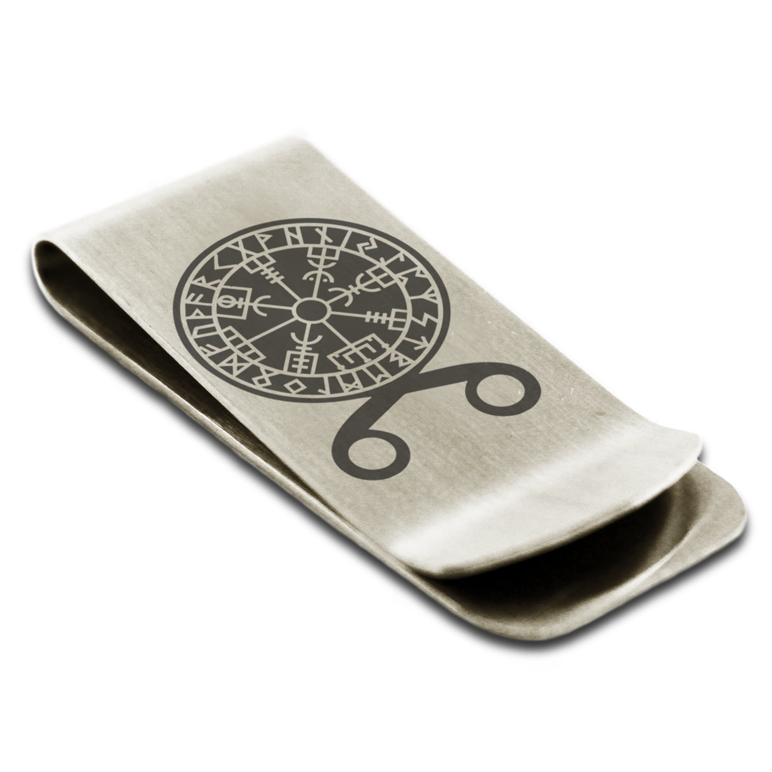 Stainless Steel Binding Vegvisir Troll Cross Runic Viking Engraved ...