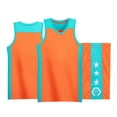 CHEEREAM Soccer Jerseys Sets for Kids Crew Neck Sleeveless Tank Tops ...