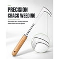 L-Shaped Crack Weeder with Beech Handle, Stainless Steel Tool for ...