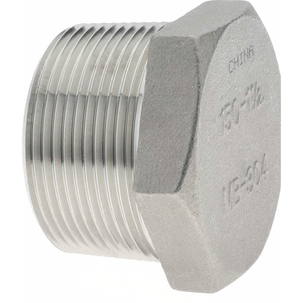 1-1/2" 304 Stainless Steel Pipe Hex Head Plug - Walmart.com