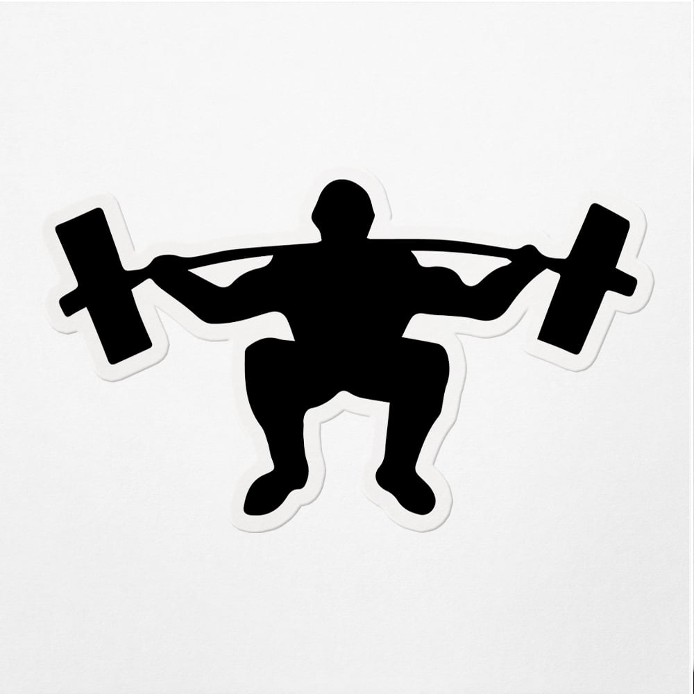 Vinyl Stickers Decals Of Bodybuilder Weights Silhouette - Waterproof ...