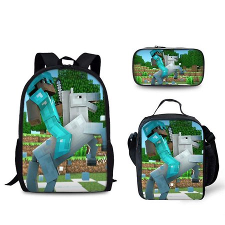 Minecraft School Bag Anime Notebook Laptop Backpack School Bag ...