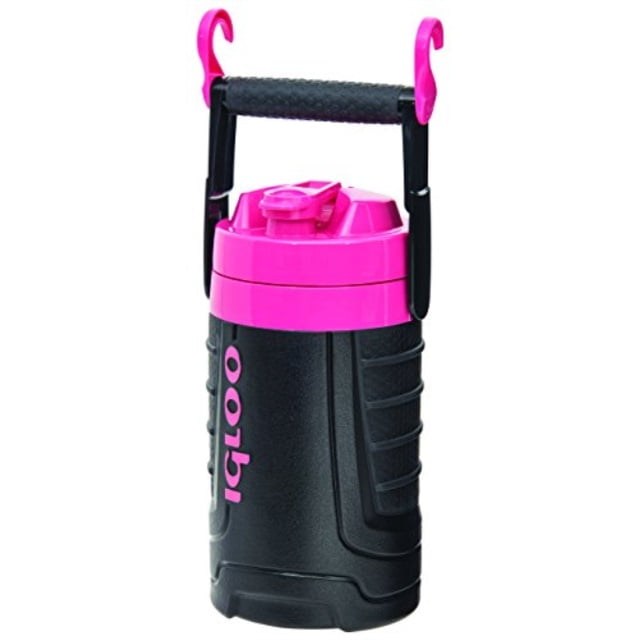 igloo 1/2 gallon insulated hydration jug, black / hot rod pink, 64 oz ...