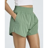 Real Essentials 4 Pack Women's 2.5'' High Waisted Running Shorts with ...