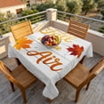 Autumn Orange Maple Leaf Table Cloth 54x54in, Waterproof Square ...