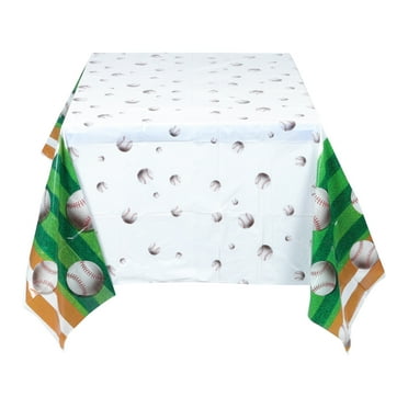 Baseball Plastic Party Tablecloth, 84 x 54in - Walmart.com