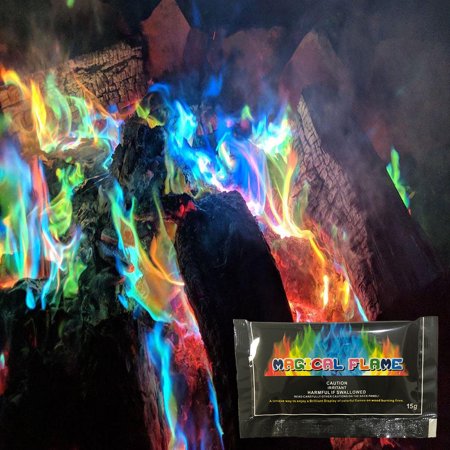 Lutabuo 10/15/25g Fire Powder Bright Flame Color Changer for Fire Pits ...