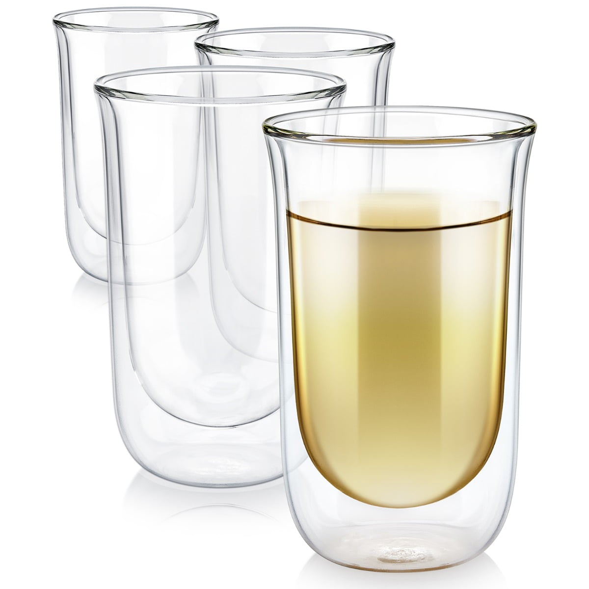 Teabloom TULIP TEA AU LAIT INSULATED TASTING GLASSES-Set of 4 - Walmart.com
