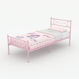 Yoneston Twin Metal Platform Bed Frame for Girls Single Bed Frame ...