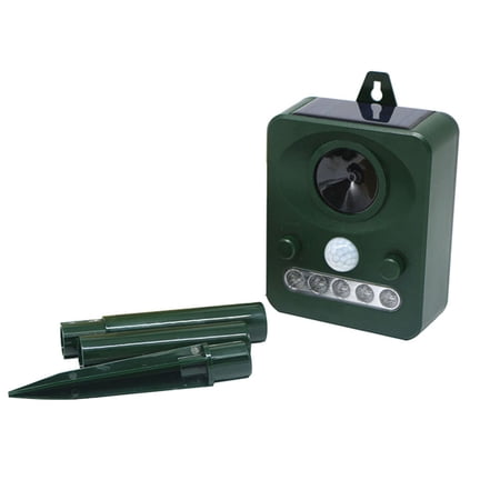 Flmtop Outdoor Ultrasonic Solar Pest Repeller Infrared Sensor Birds ...