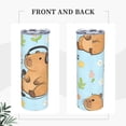20oz Stainless Steel Mug Reusable Tumbler With Lid And Straw For Hot ...
