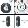 2 Pack 10″ Heavy Duty Replacement Tire Wheel 4.10/3.50 4″ For Hand ...
