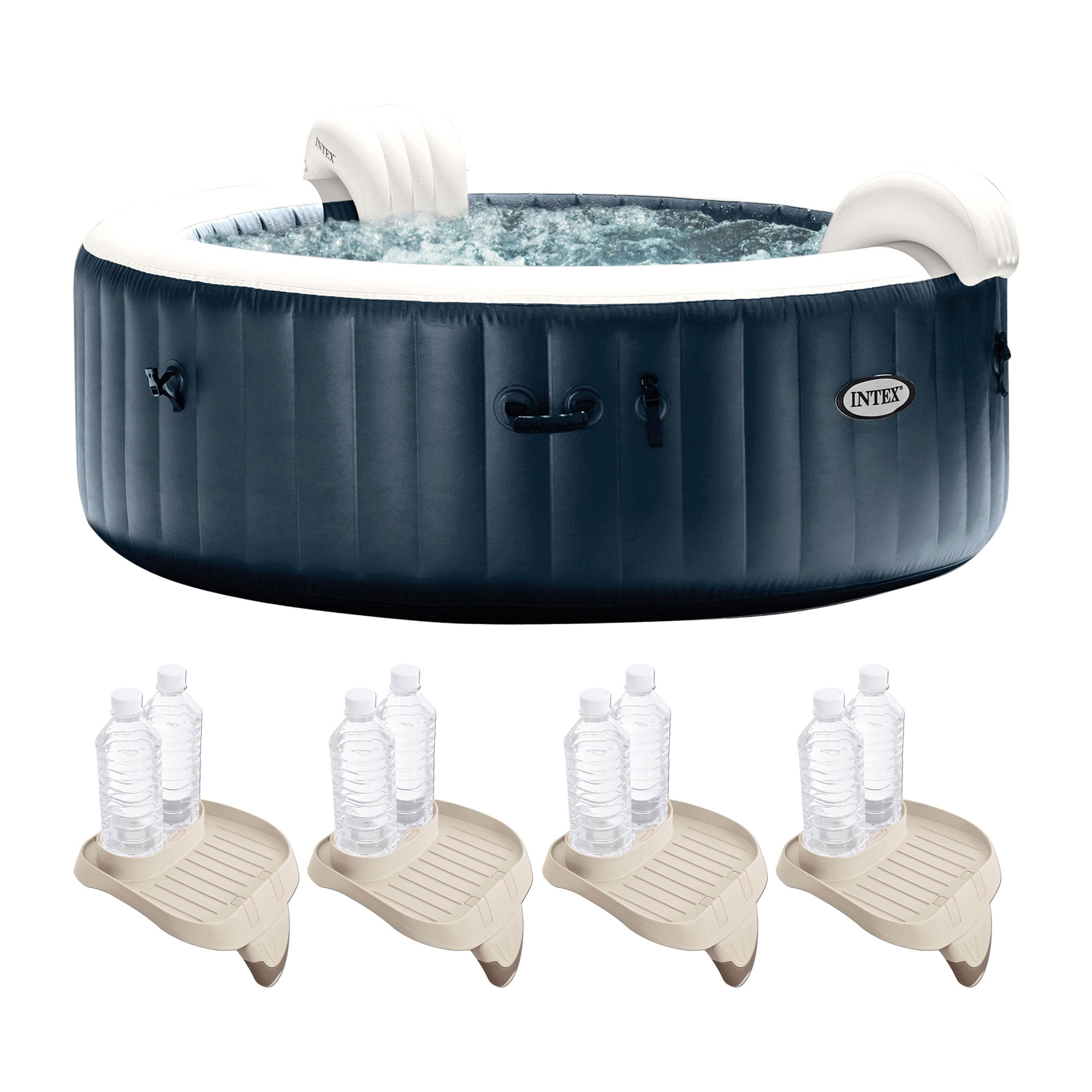 Intex PureSpa Plus Portable Inflatable Hot Tub, 85x28", with 4 Cup ...