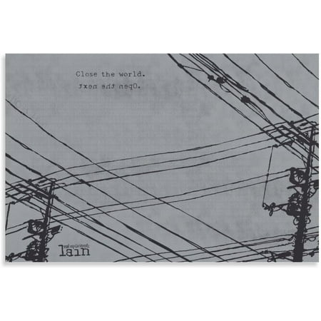 PHFZJYOU Serial Experiments Lain Anime Poster frameless Painting Canvas ...