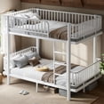 Jopath Full over Full Bunk Bed with Ladders and Guardrails, Metal Bunk ...